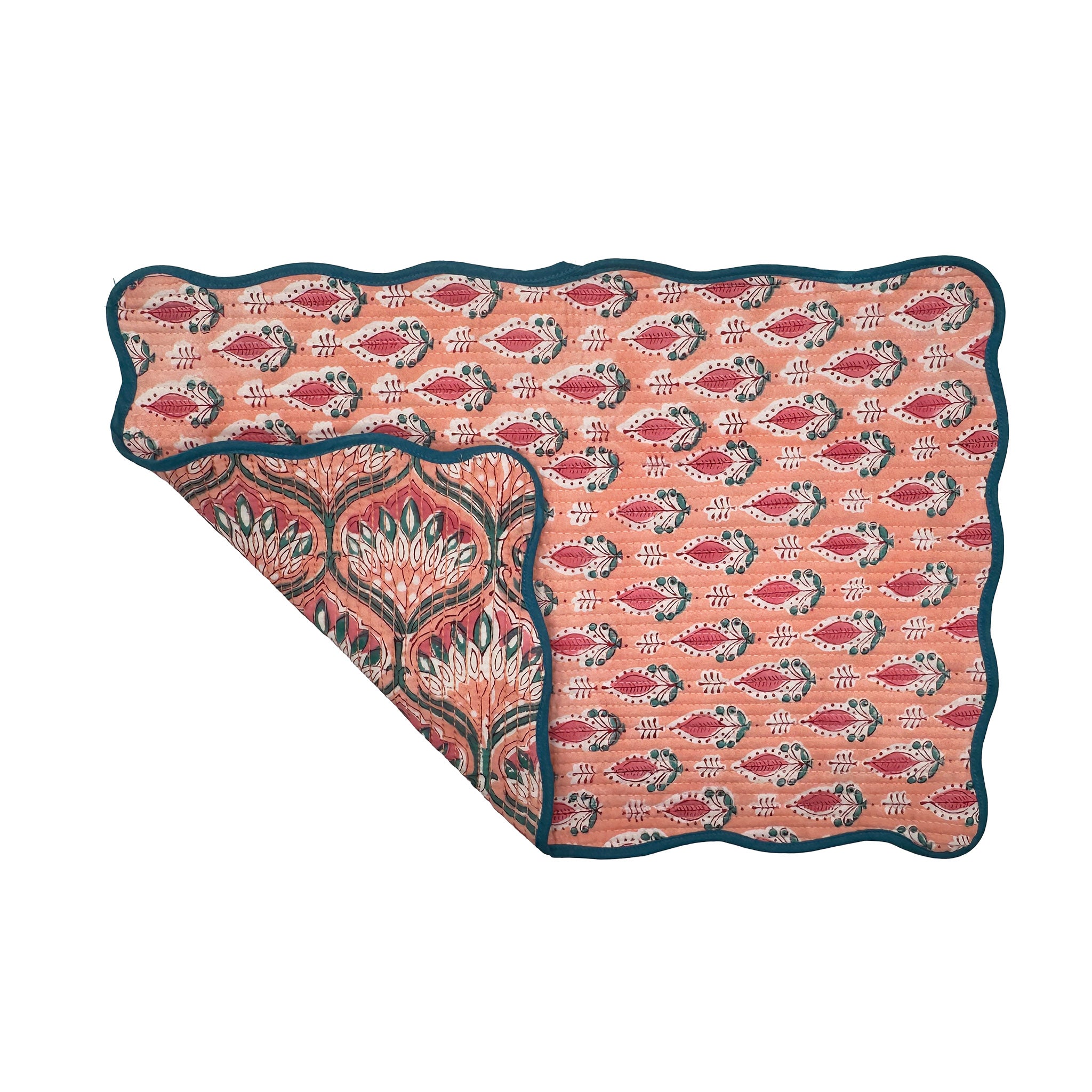 Block print quilted cotton reversible place mat - 004 – Huddle Collection