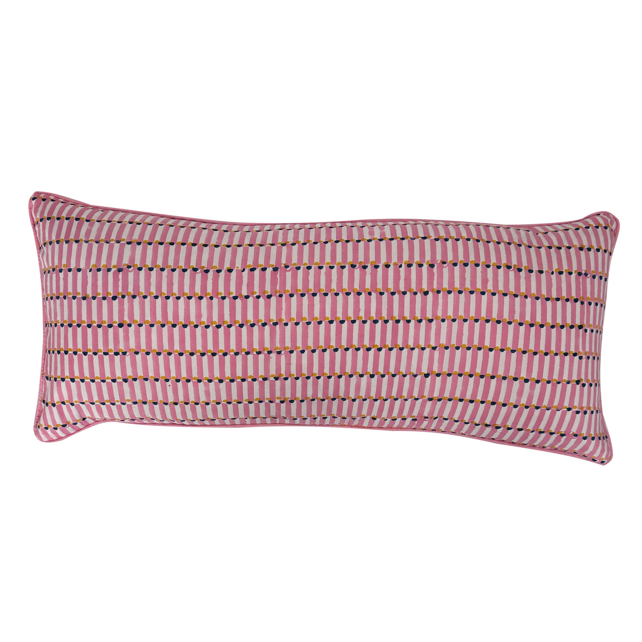 Lumbar hand block piped trim cushion - Evie – Huddle Collection