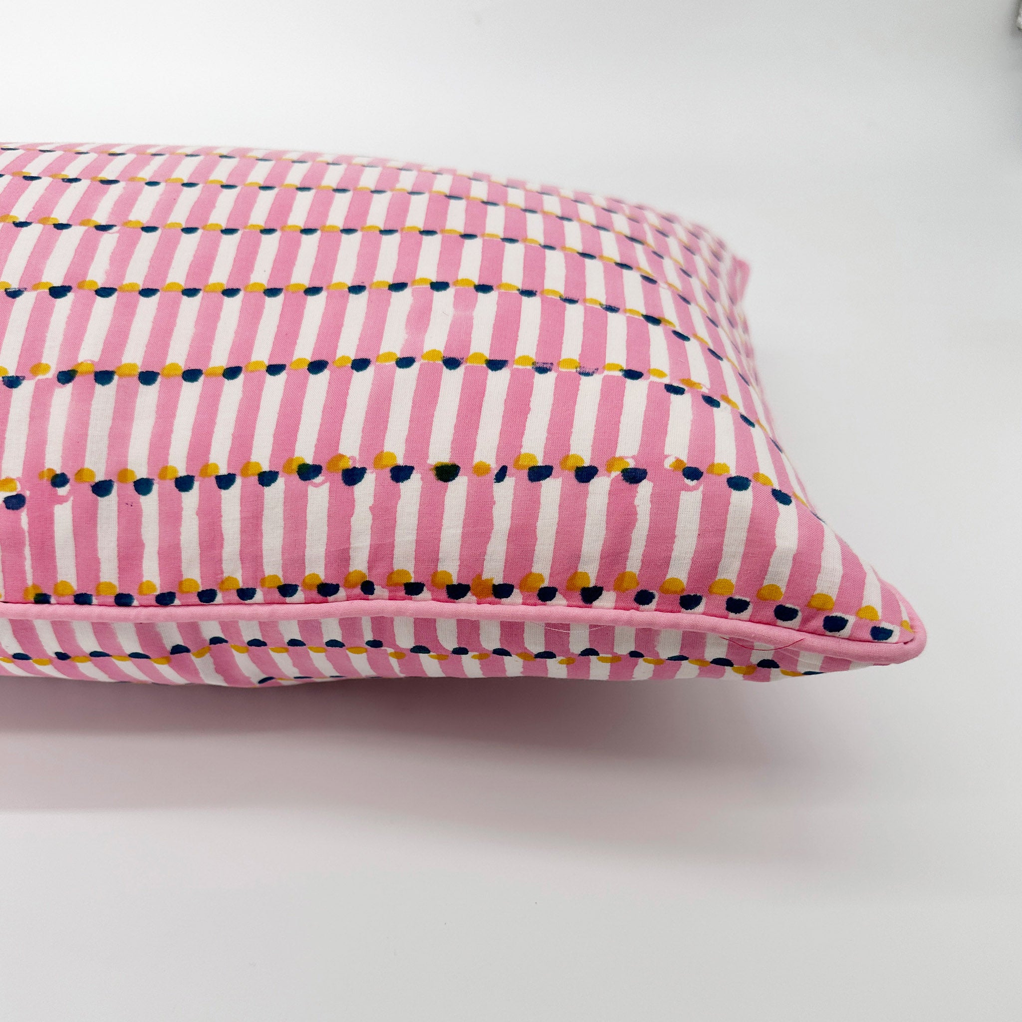 Lumbar hand block piped trim cushion - Evie – Huddle Collection