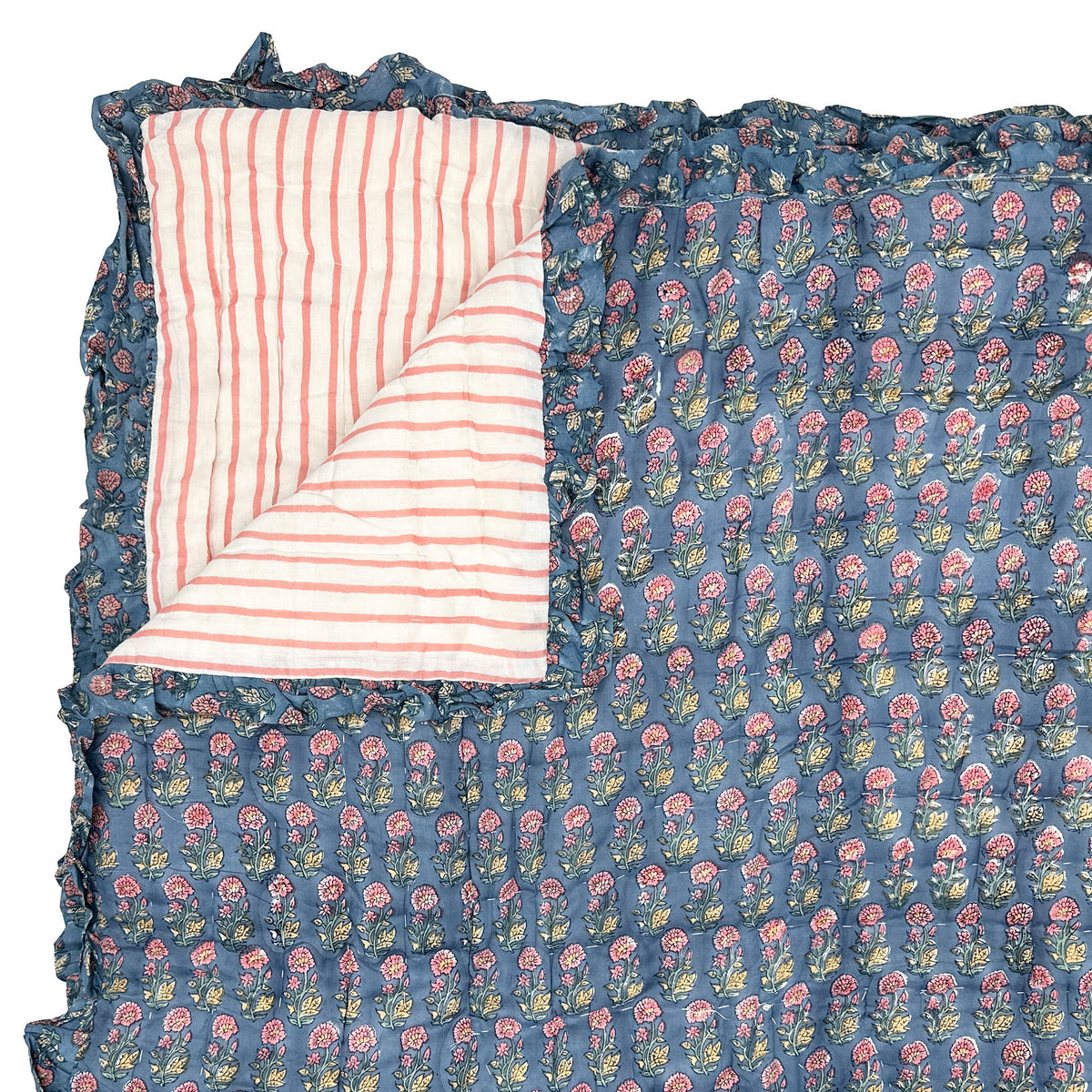 Gloria Handmade Block Print Cotton Quilt – Huddle Collection