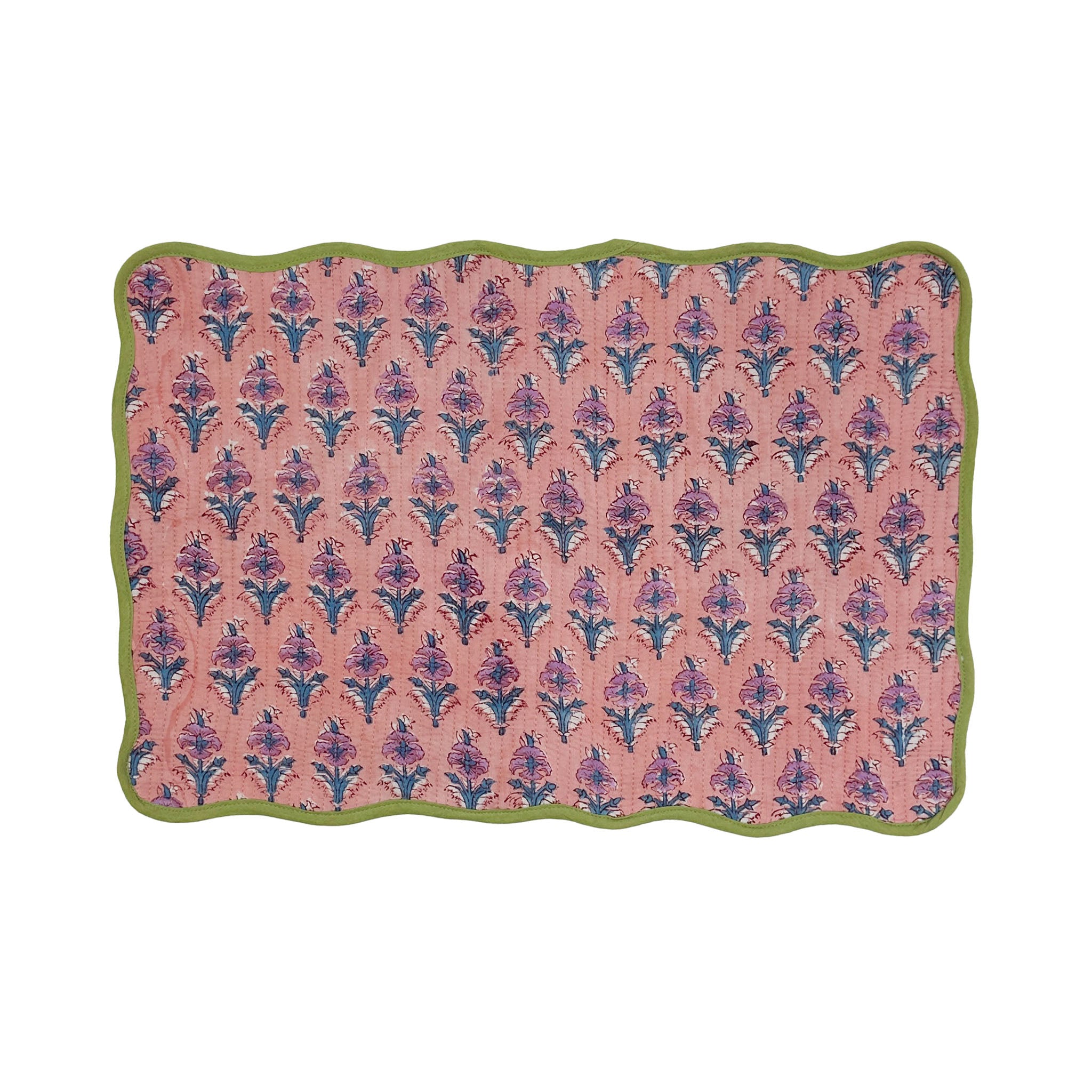 Block print quilted cotton reversible place mat - 008 – Huddle Collection
