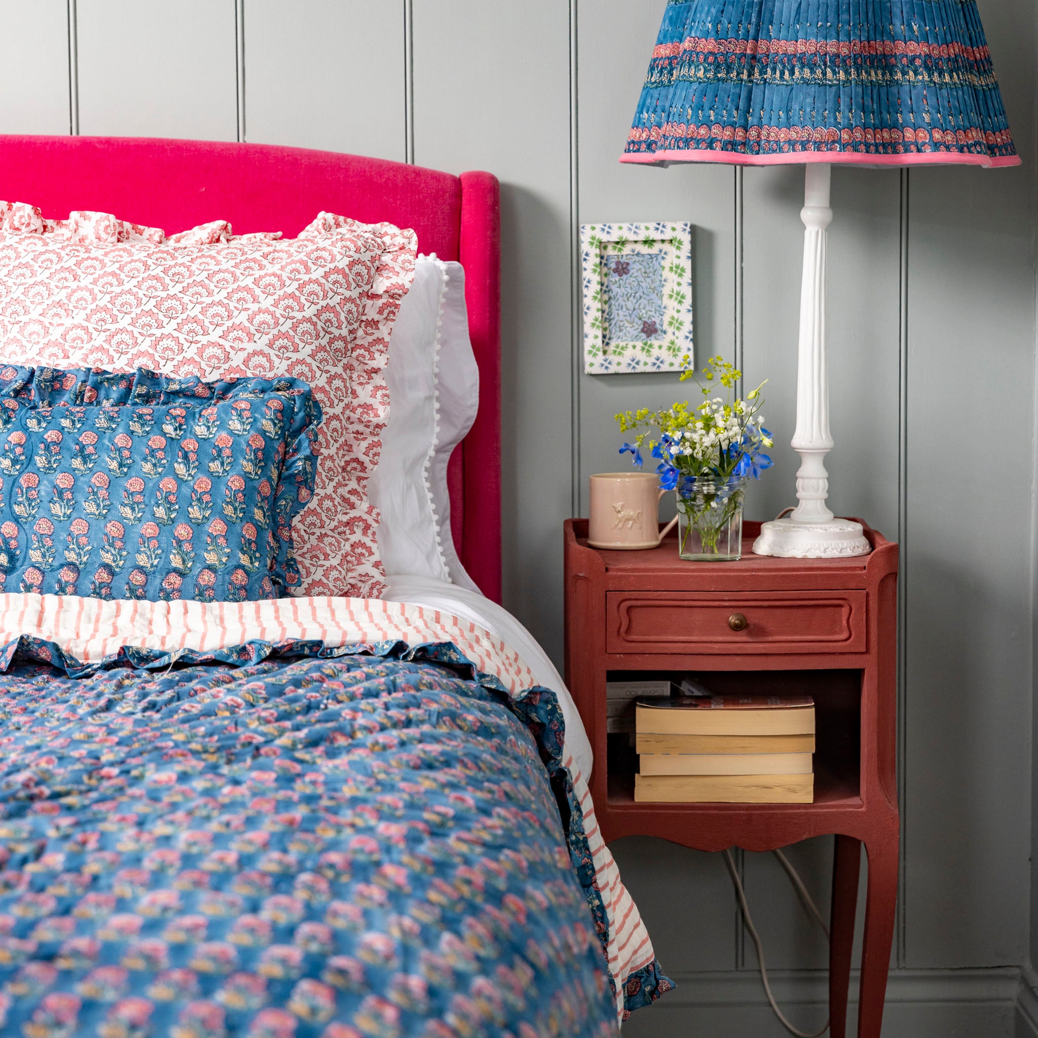 Gloria Handmade Block Print Cotton Quilt – Huddle Collection